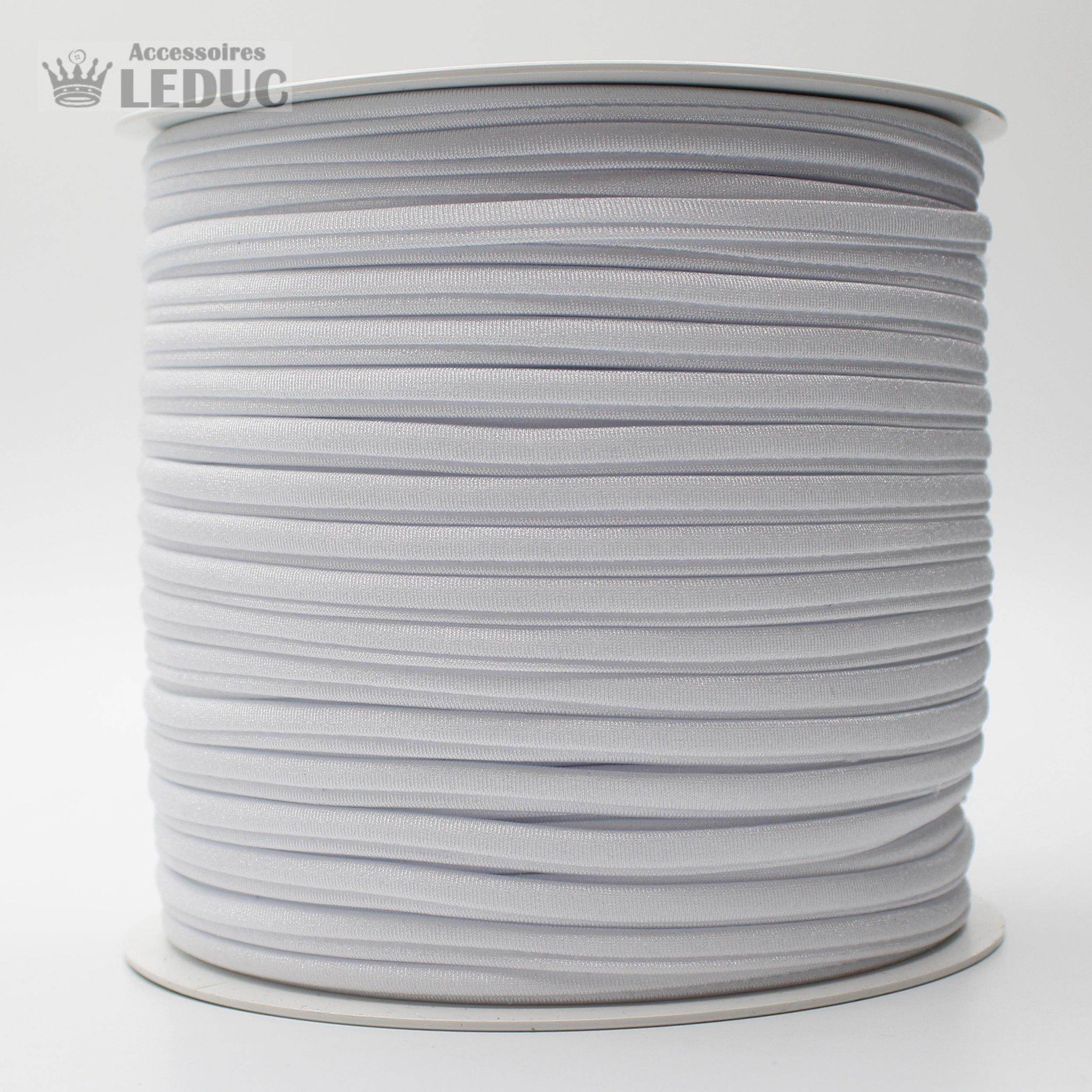 100 METRES - 5mm TUBULAR LYCRA ELASTIC SPAGHETTI WHITE or BLACK ...